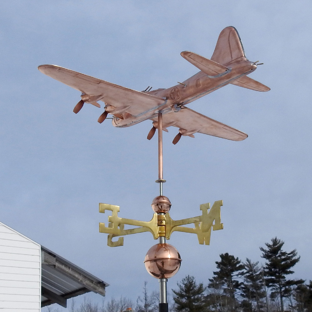 B-17 Bomber Airplane Weathervane - Handmade in USA
