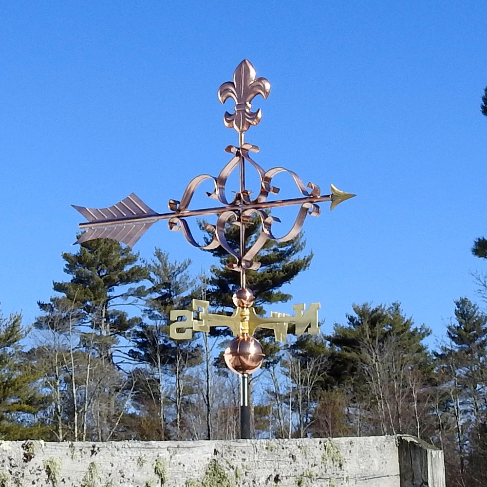 Victorian Arrow Weathervane with Fleur de Lis - Made in USA