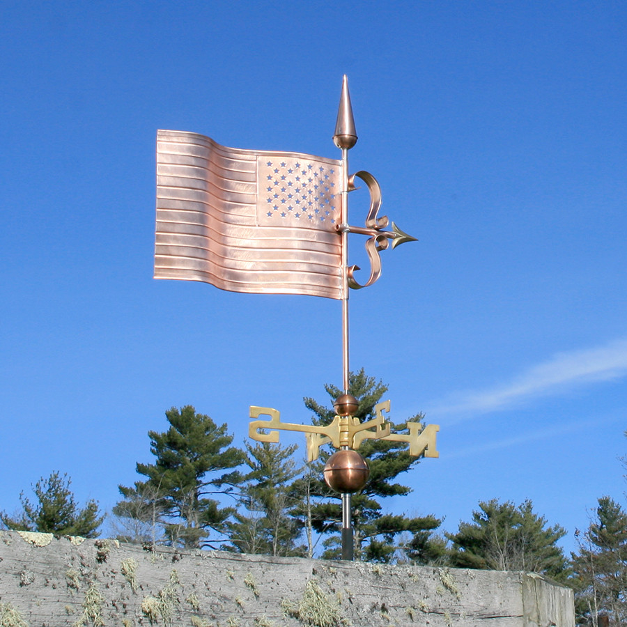 American Flag Weathervane - Made in USA