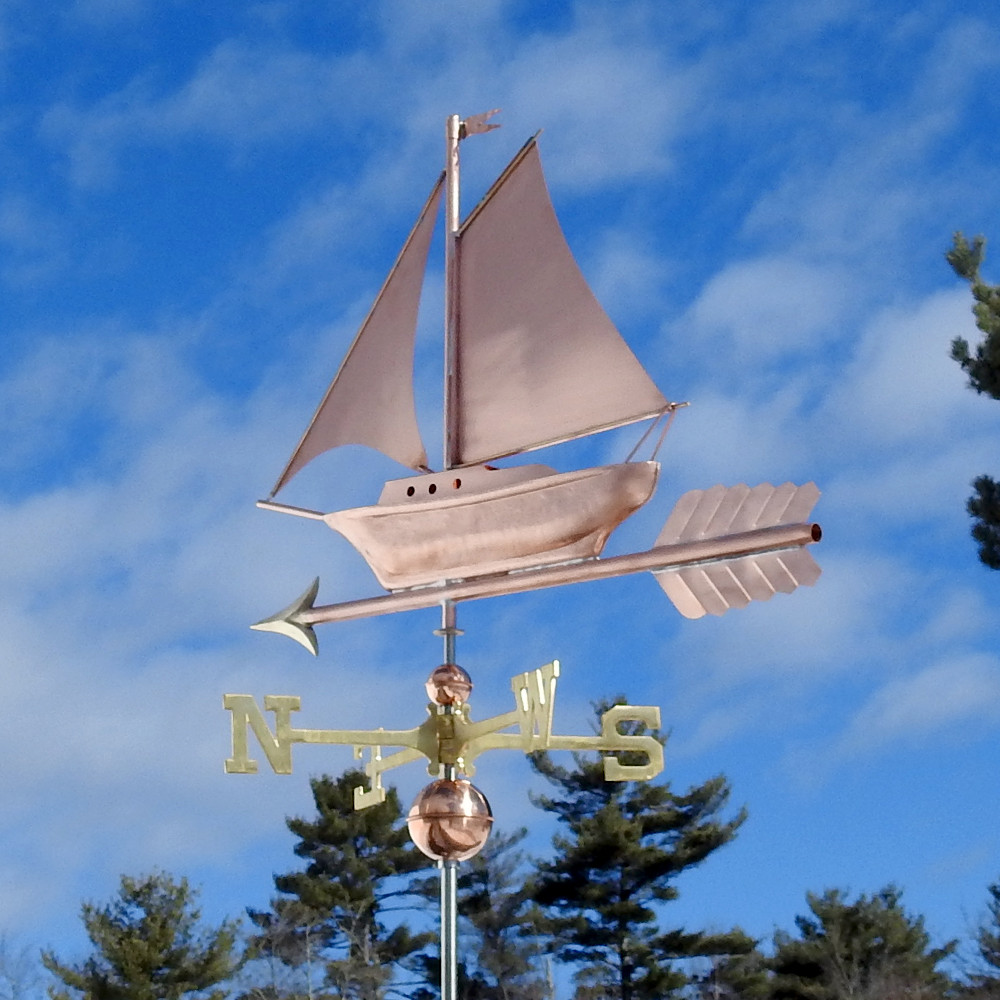 Large Sailboat Weathervane - Made in USA