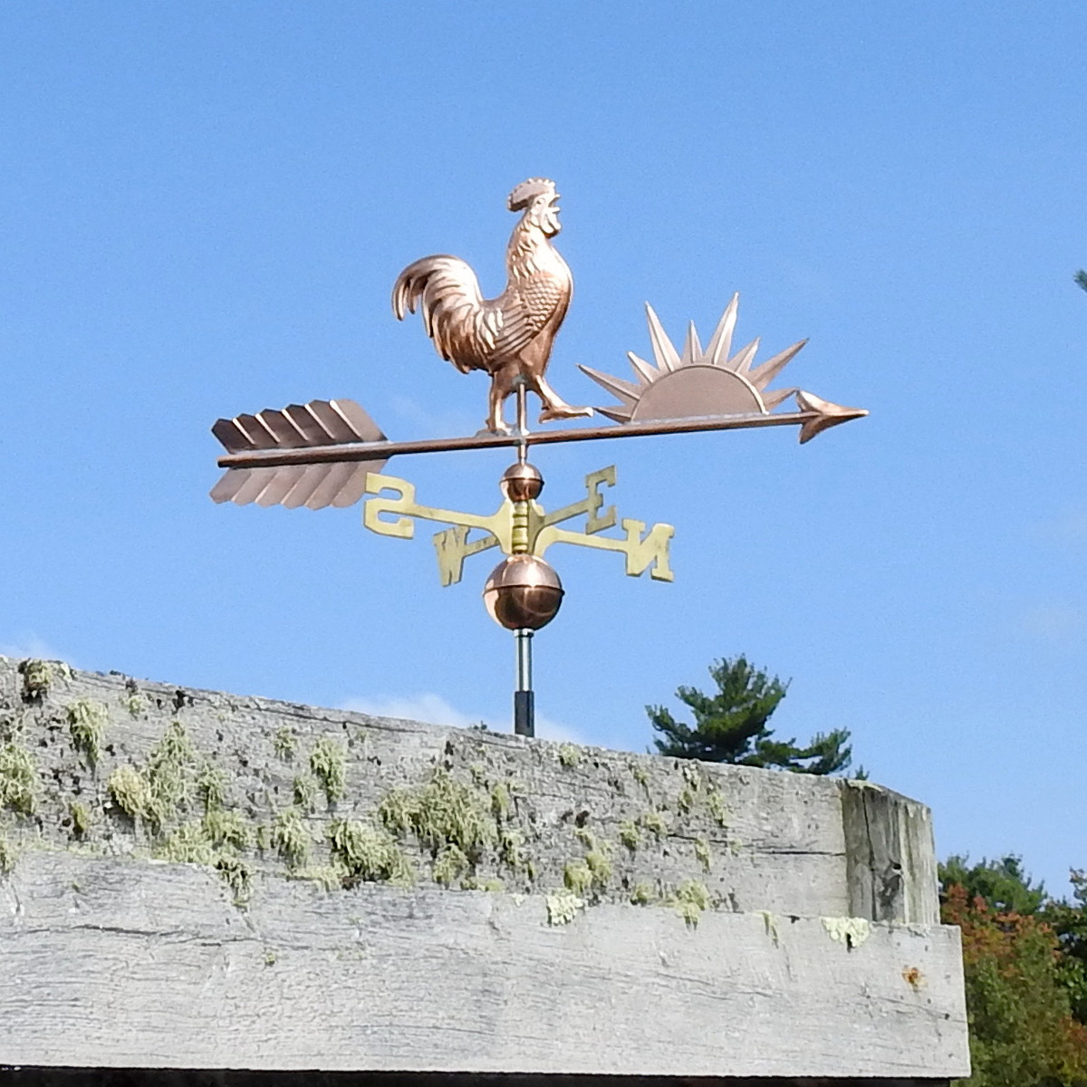 Rooster Weathervane with Sun - Made in USA