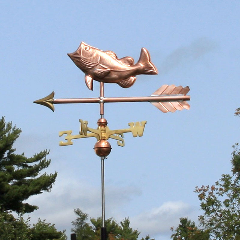 Small Largemouth Bass Weathervanes - Made in The USA - Since 1971