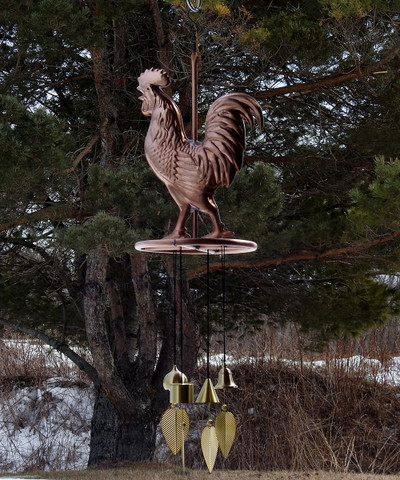 Rooster Wind Chimes - Made in USA