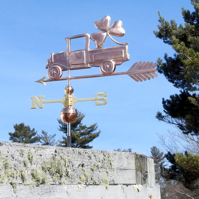 Pickup with Shamrock Weathervane - Made in USA