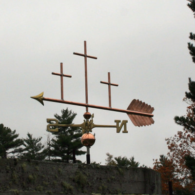 Three Crosses Weathervane - Made in USA
