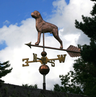 Boxer Dog Weathervane - Handmade in USA
