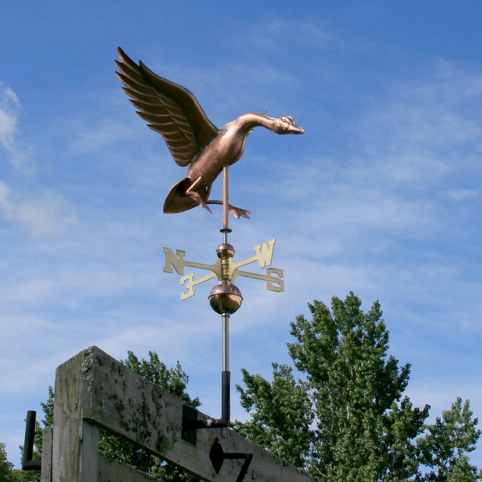 Copper Flying Goose Weathervane - Made USA