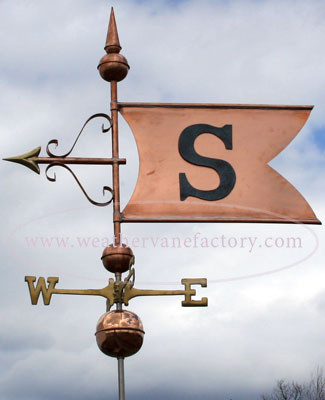 Simple Banner/Flag Weathervane - Made in USA - Since 1971
