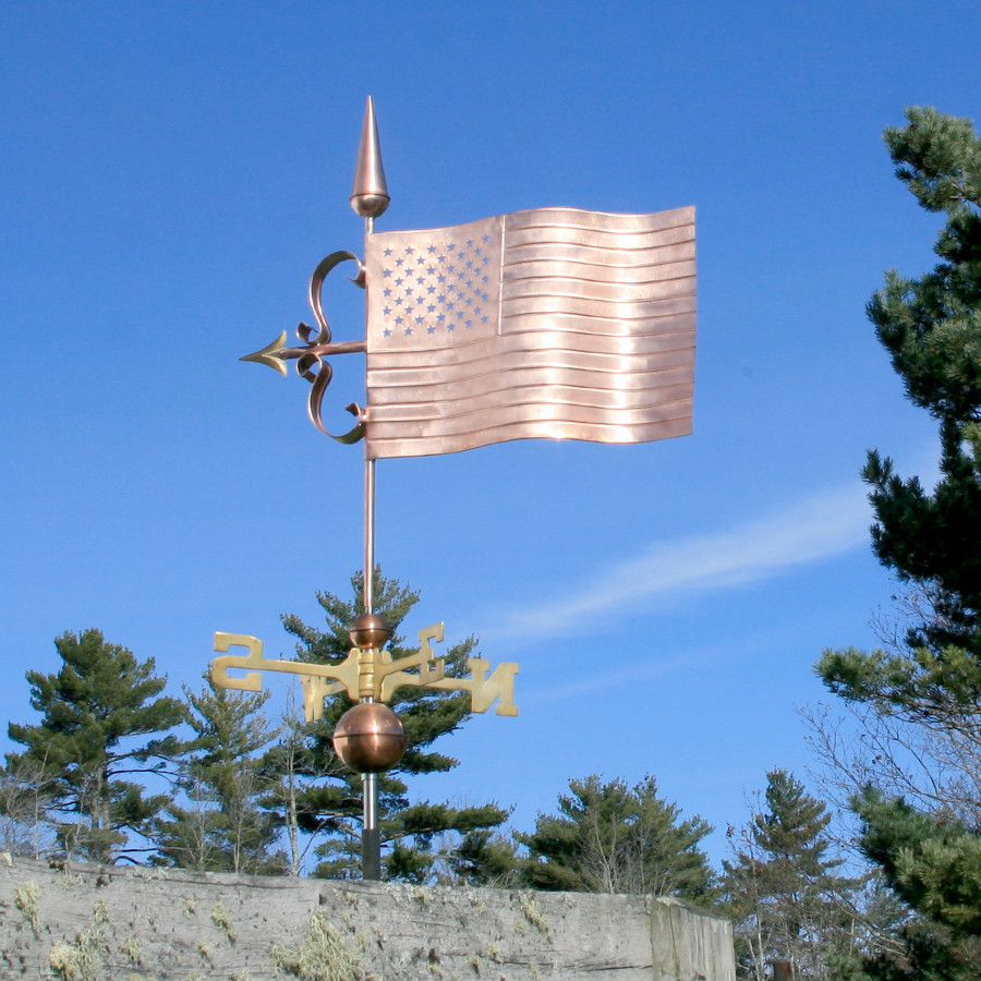 American Flag Weathervane - Made in USA