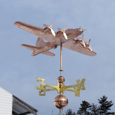 B-17 Bomber Airplane Weathervane - Handmade in USA
