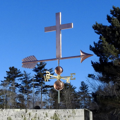 Large Cross Weathervane - Made in USA