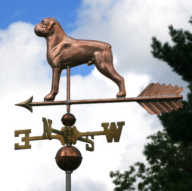 Boxer Dog Weathervane - Handmade in USA