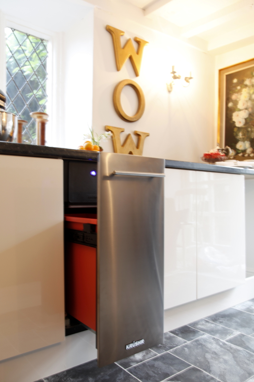 Stainless steel doors for Krushr trash compactors