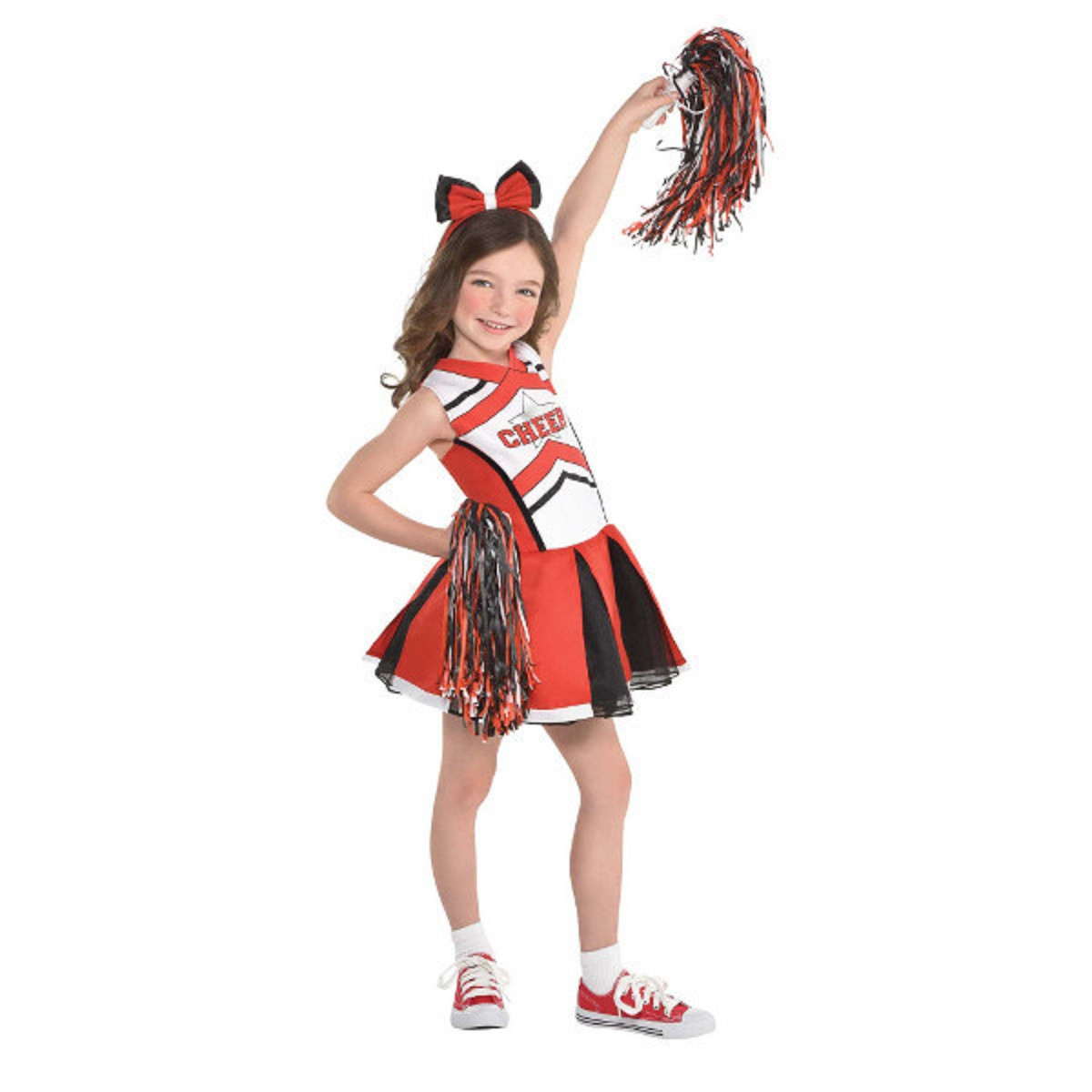 Cheerleader Girls Toddler 3-4 3T 4T Costume Black Red