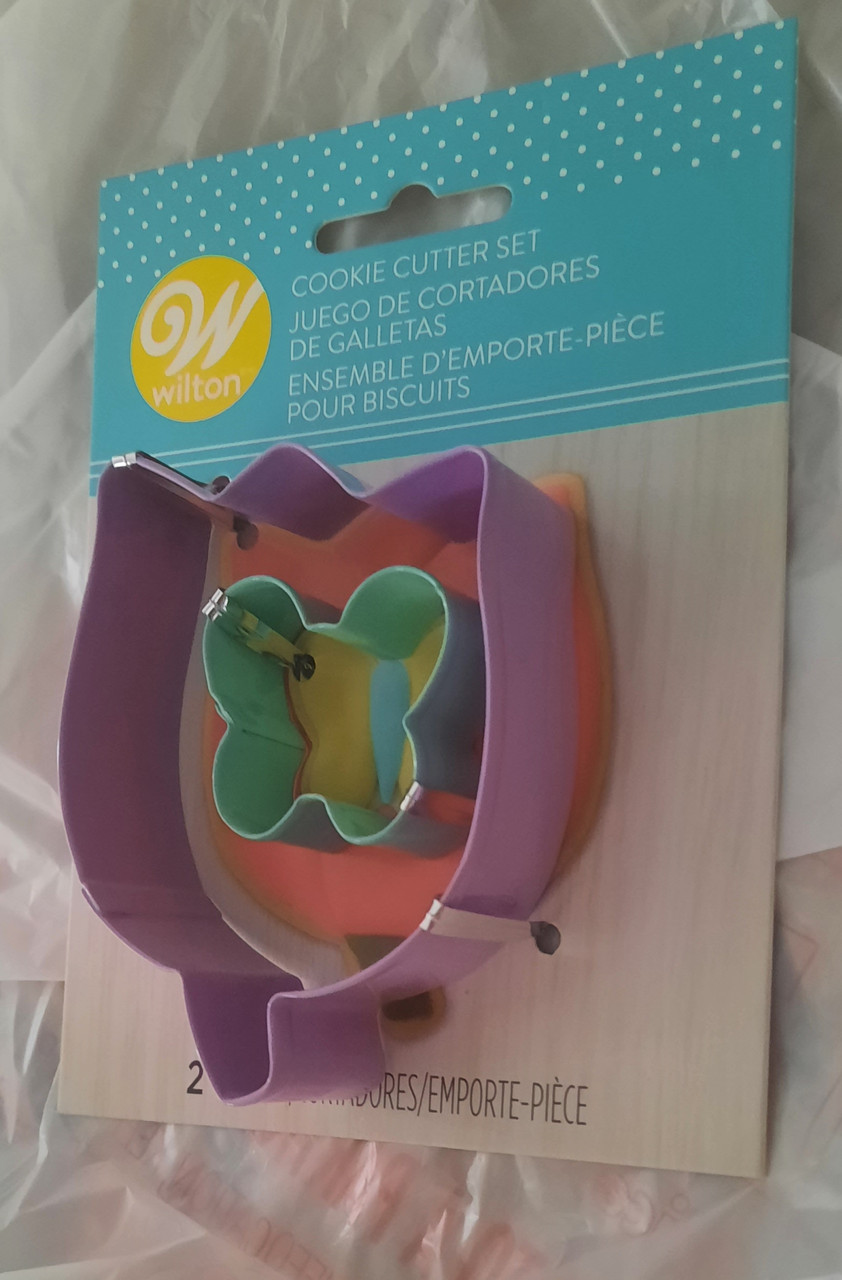 Flower with Mini Butterfly Metal Cookie Cutter 2 Pc Set Wilton