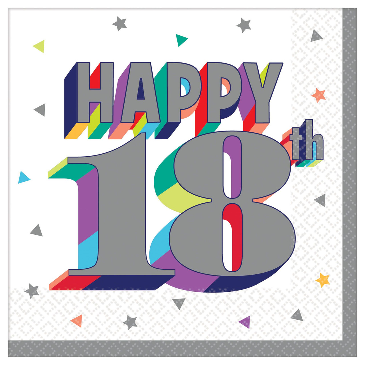 Here's to 18 Beverage Napkins 18th Birthday 16 ct