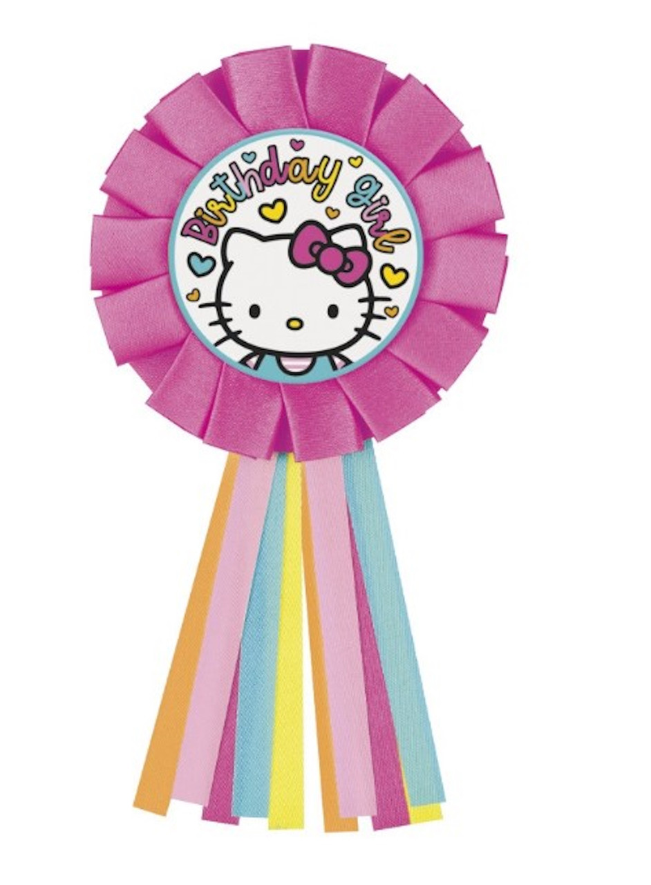 Hello Kitty Award Ribbon Badge Birthday Girl