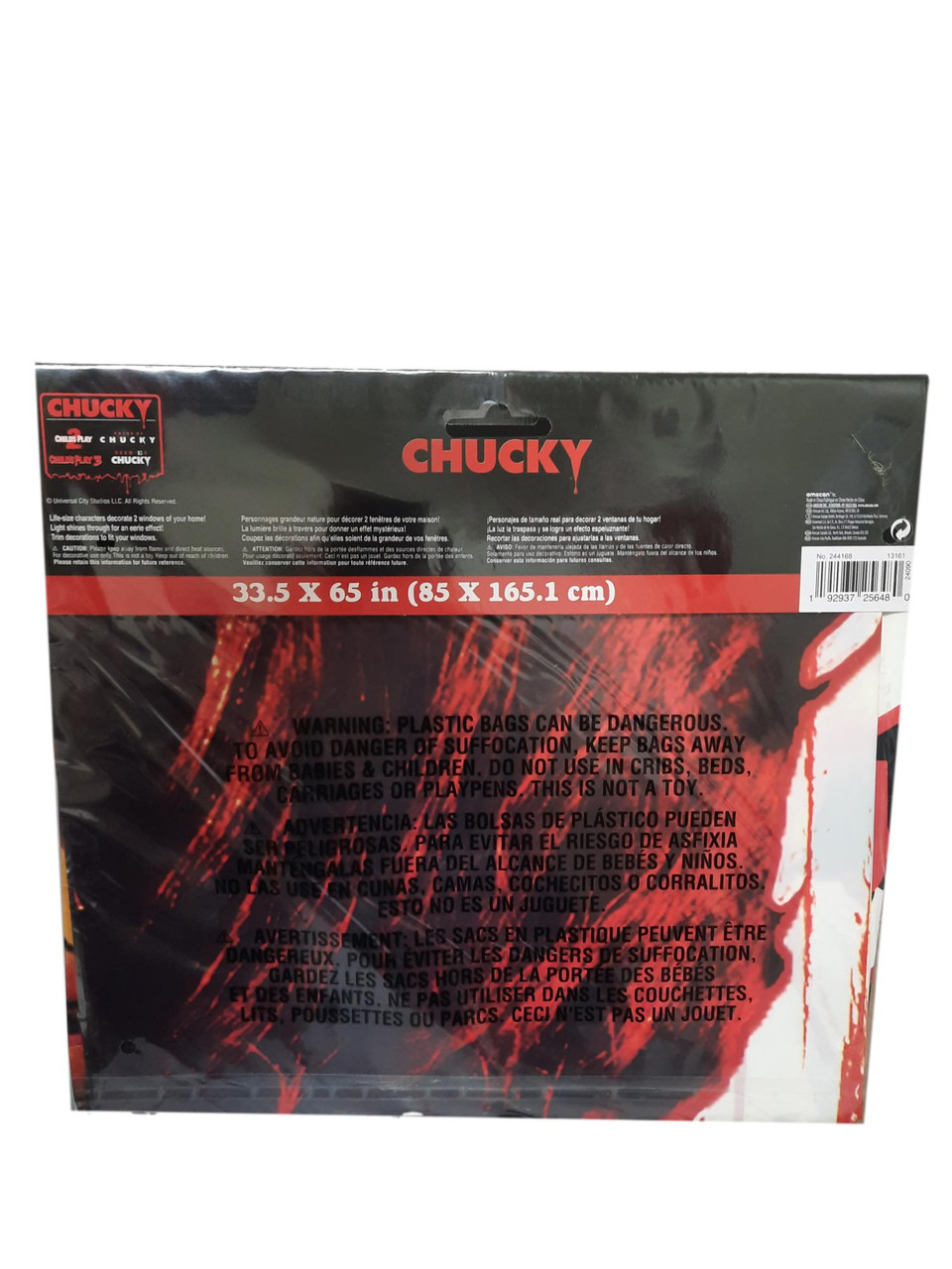 Child's Play Chucky Window Silhouettes Halloween Decoration 2 Pc