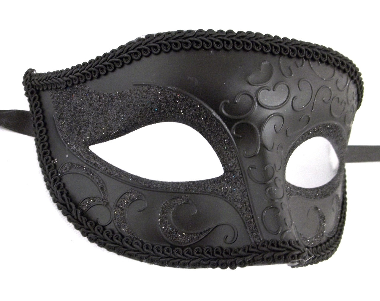Black Venetian Men Elegant Masquerade Halloween New Years Mardi Gras ...