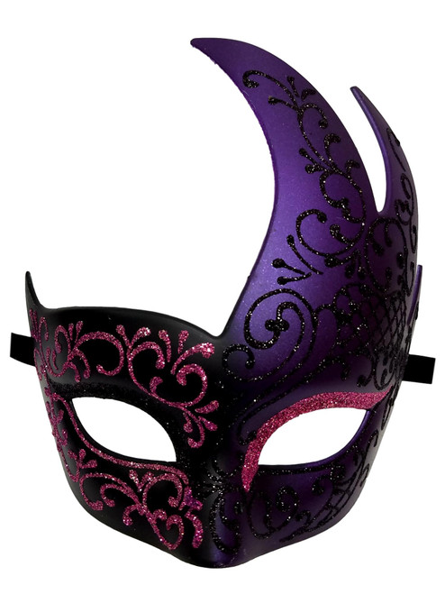 Black Purple Pink Masquerade Swan Flame Mask Mardi Gras Ball Dance Prom