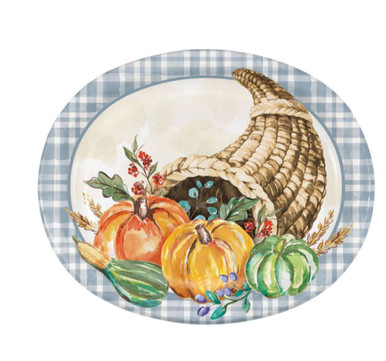 Decadent Cornucopia 8 Ct Paper Banquet Buffet Oval Platters Plates ...