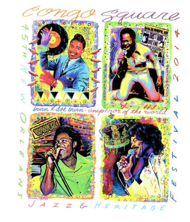 2014 Congo Square Ernie K-Doe New Orleans Jazz Fest Festival Poster ...