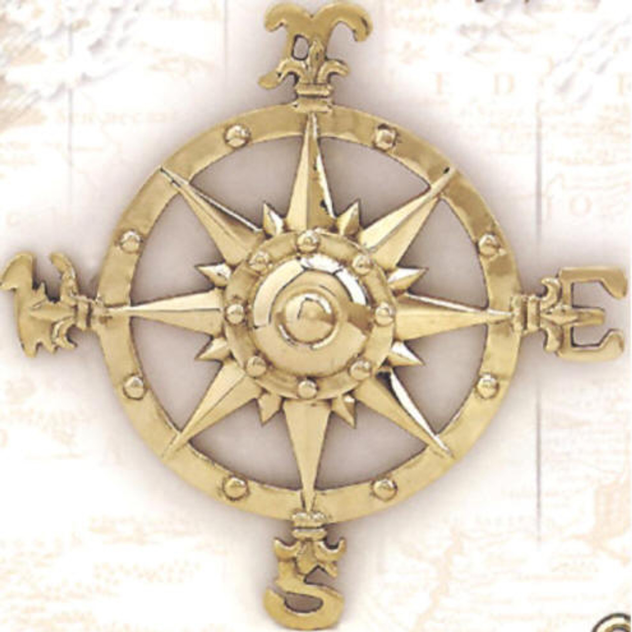 Solid Brass Compass Rose 8 Seaside Treasures Nautical Decor