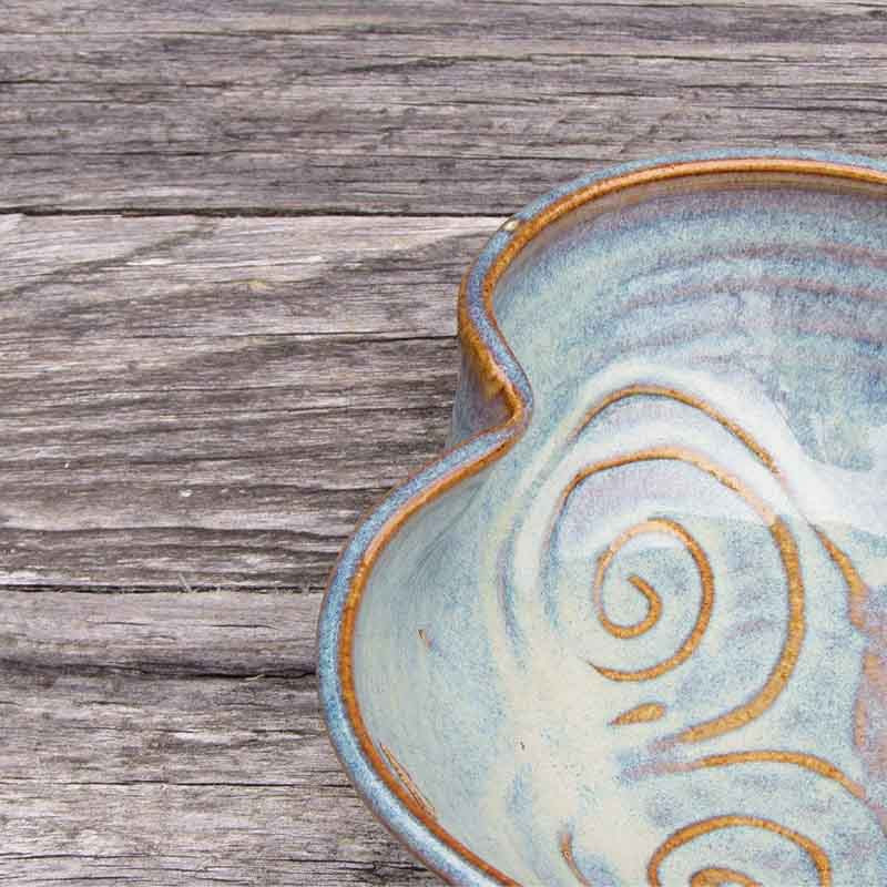Irish Pottery Celtic Triskele Heart Bowl | ShamrockGift.com