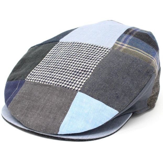 Patchwork Linen Irish Flat Cap | ShamrockGift.com