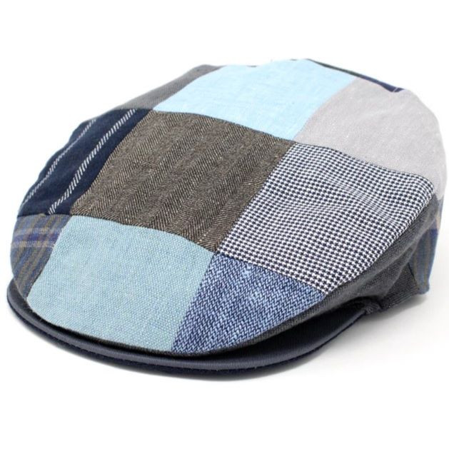 Patchwork Linen Irish Flat Cap | ShamrockGift.com