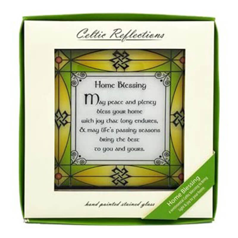 Irish Bessing Stained Glass Panel | ShamrockGift.com