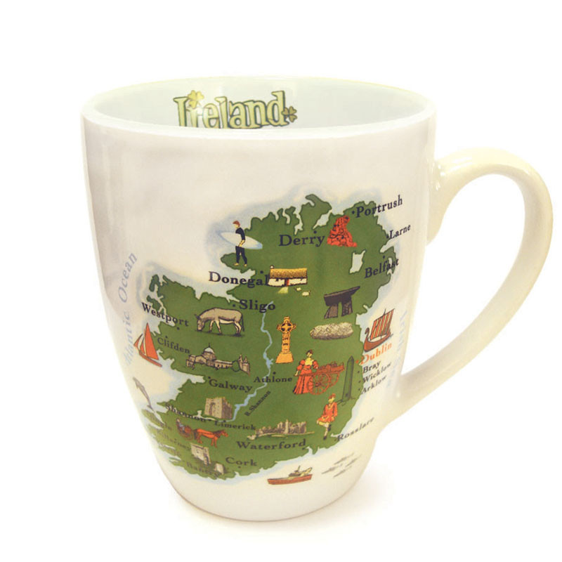 Ireland Map Tea Mug | ShamrockGift.com
