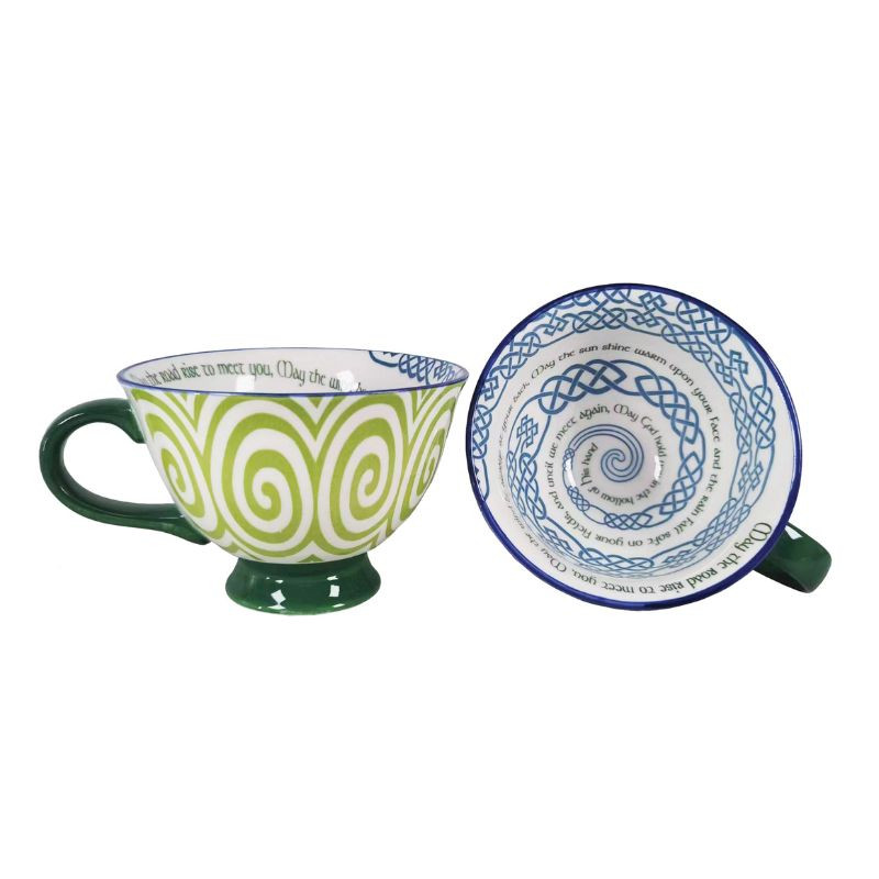 Bone China Irish Design Latte Cup | ShamrockGift.com