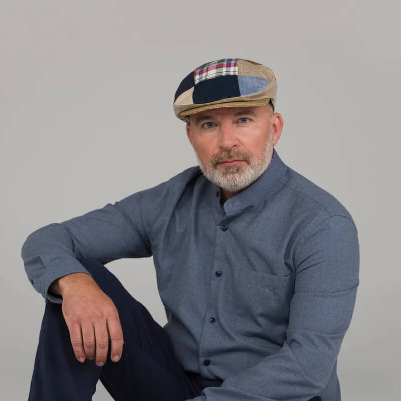 Irish Patchwork Vintage Linen Cap | Irish Caps | ShamrockGift