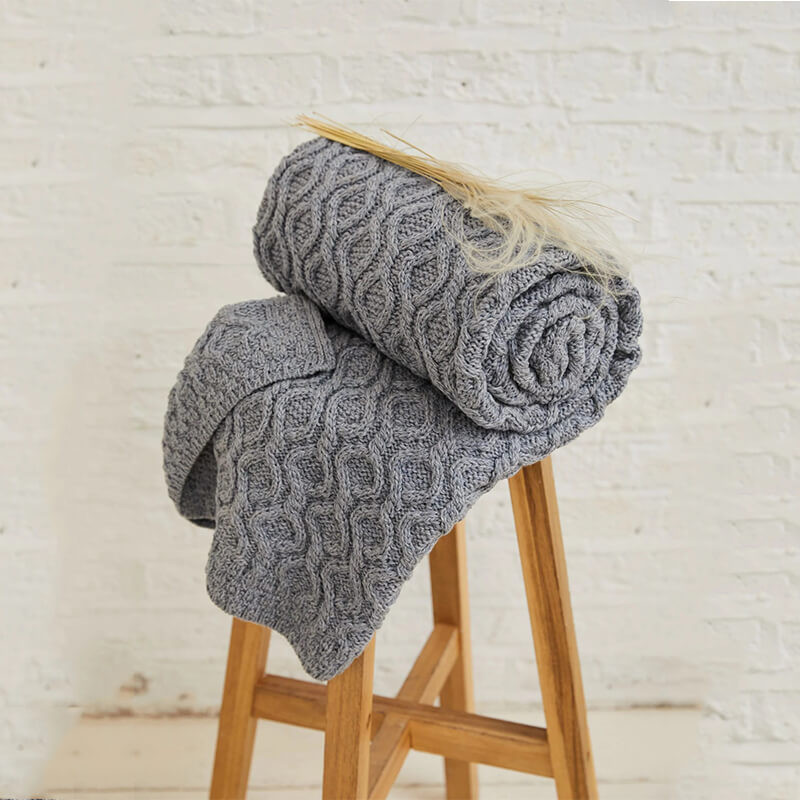Aran Throws | Irish Wool Blankets | Shipping from US
