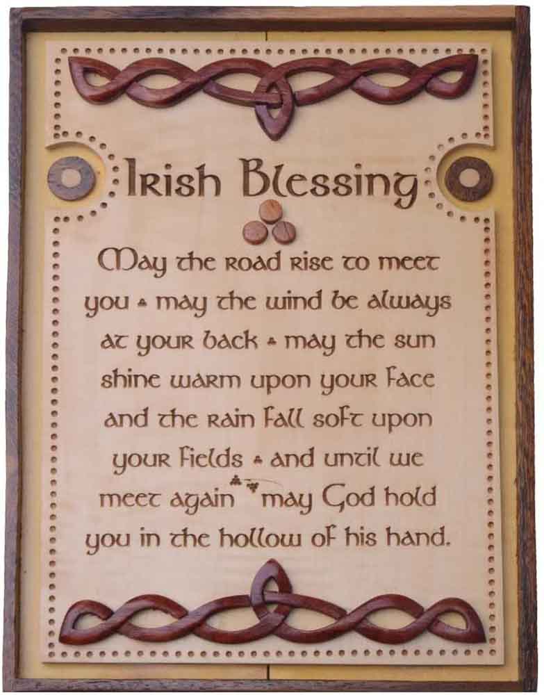 Irish Home Blessing Wall Plaque with Celtic Design Made of Wood ...