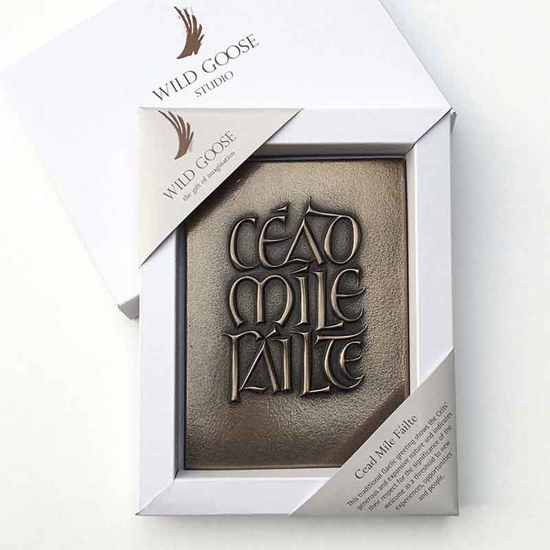 Irish Blessing Cead Mile Failte Bronze Plaque | ShamrockGift.com