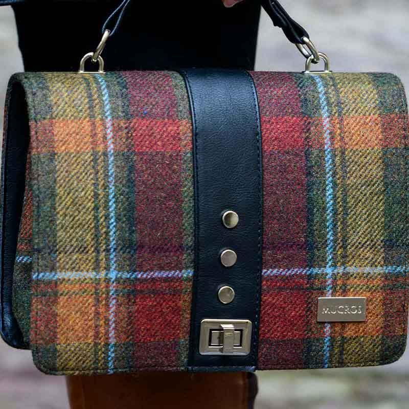 Irish Tweed Autumn Plaid Shoulder Purse | ShamrockGift.com
