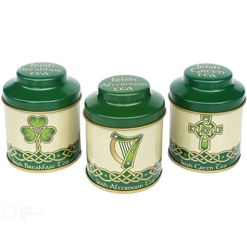 Set of 3 Irish Tea Cadies ShamrockGift.Com