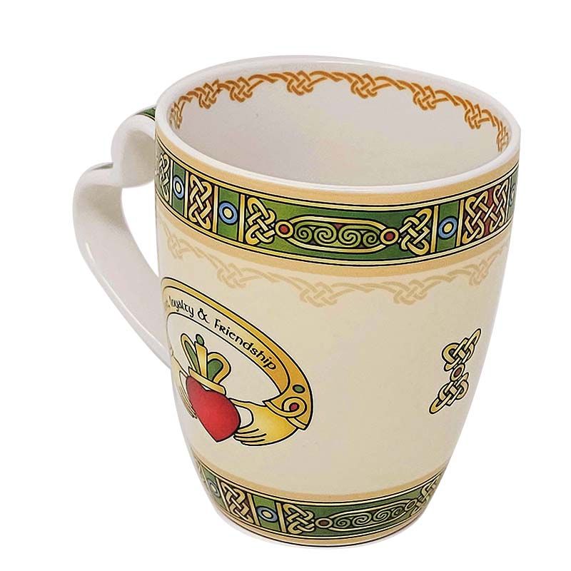 Exclusive Irish Claddagh Ring Coffee Mug | 100% Bone China | Celtic Design