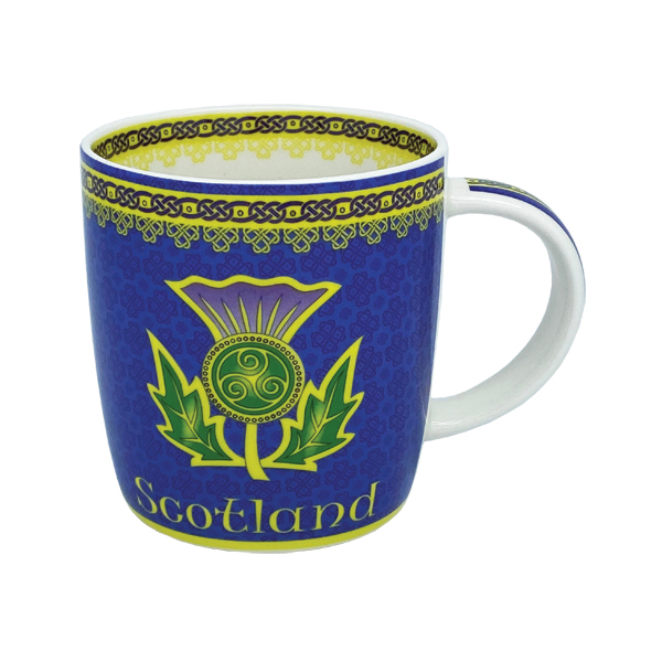 Scottish Thistle Spiral Mug | ShamrockGift.com
