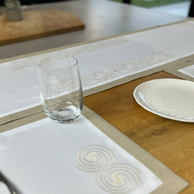 Irish Linen Celtic Knots Table Runner | ShamrockGift.com