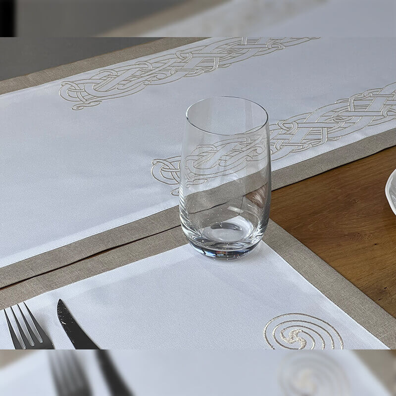 Irish Linen Celtic Knots Table Runner | ShamrockGift.com