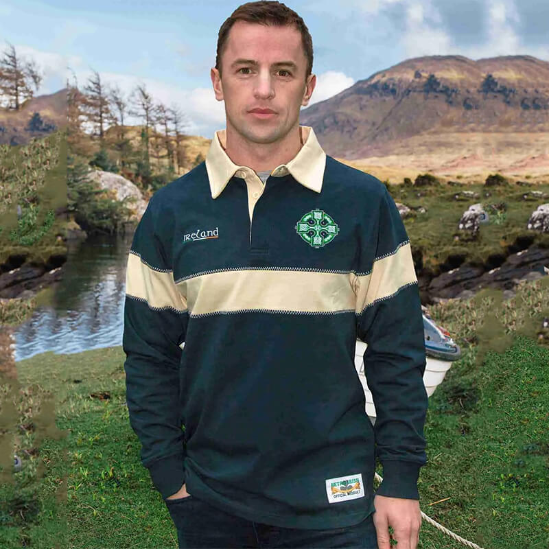 Ireland Badge Rugby Shirt | ShamrockGift.com