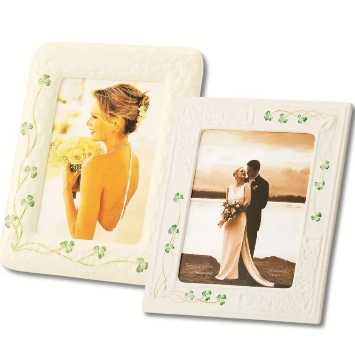 Belleek Handcrafted Porcelain Photo Frames Set of 2 | ShamrockGift.com
