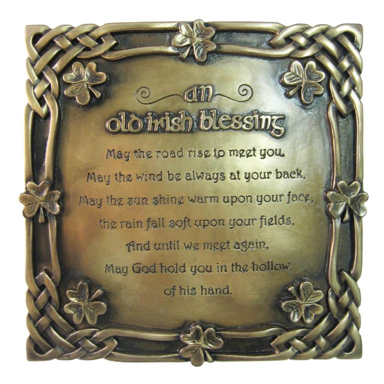 Bronze Plated Old Irish Blessing Plaque | Royal Tara | ShamrockGift.com