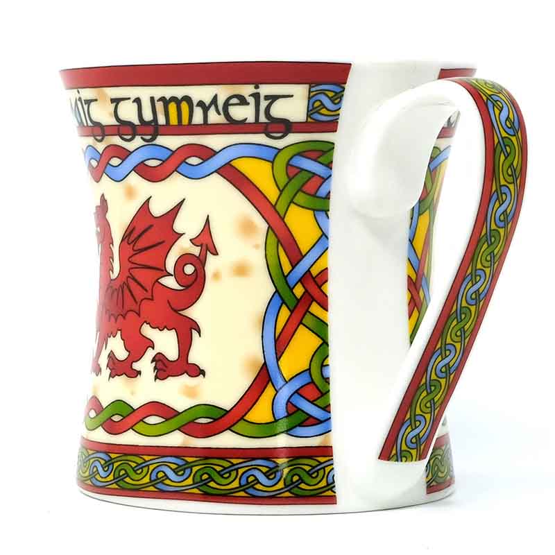 Welsh Dragon Bone China Mug with The Welsh Dragon Design | 325ml ...