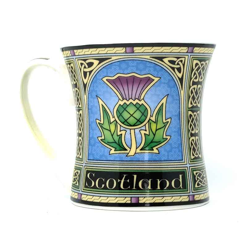 Scottish Thistle Mug with Blue Thistle Window Design | Made with Bone ...