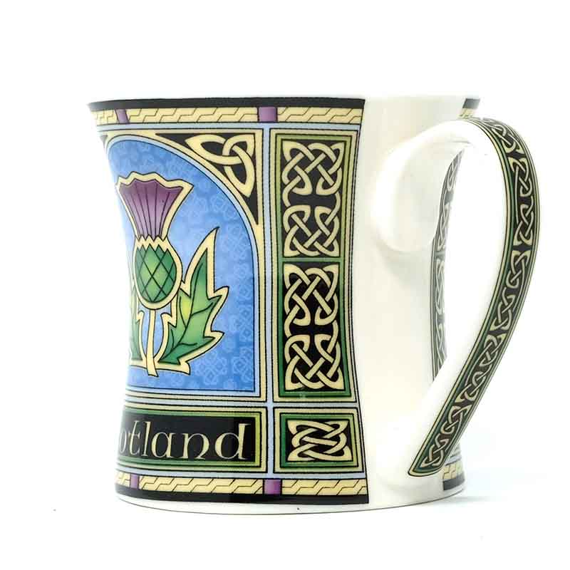 Scottish Thistle Mug with Blue Thistle Window Design | Made with Bone ...