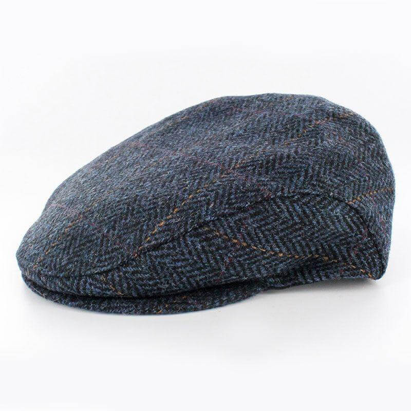 Mucros Weavers Trinity Tweed Flat Cap-Blue Tweed | ShamrockGift.com